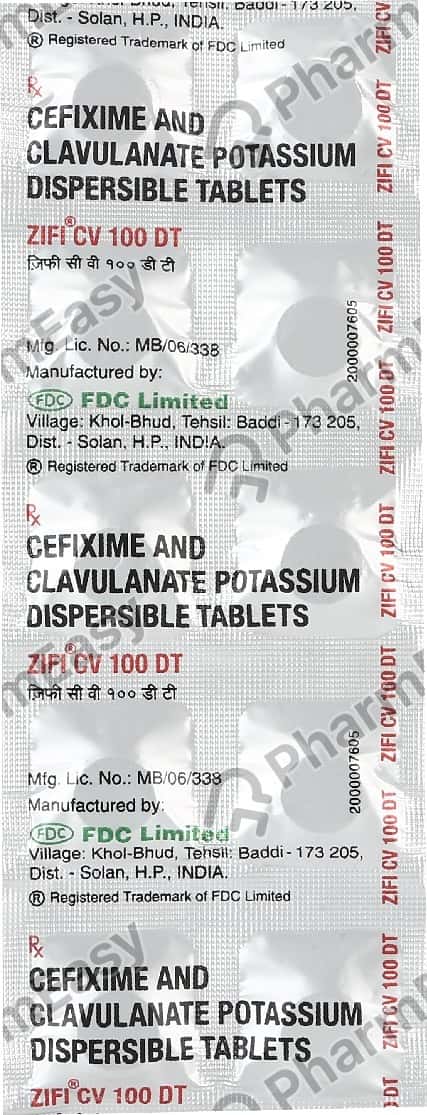 Zifi Cv Dt 100mg Strip Of 10 Tablets: Uses, Side Effects, Price ...
