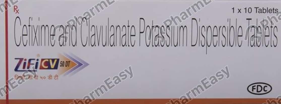 Zifi Cv Dt 50mg Strip Of 10 Tablets: Uses, Side Effects, Price & Dosage ...
