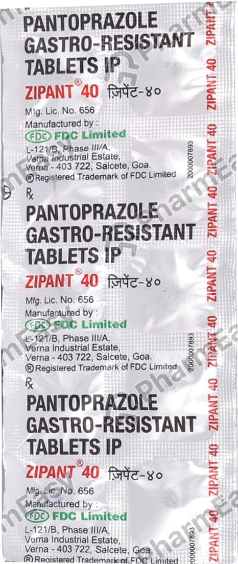 Zipant 40 MG Tablet (10): Uses, Side Effects, Price & Dosage | PharmEasy