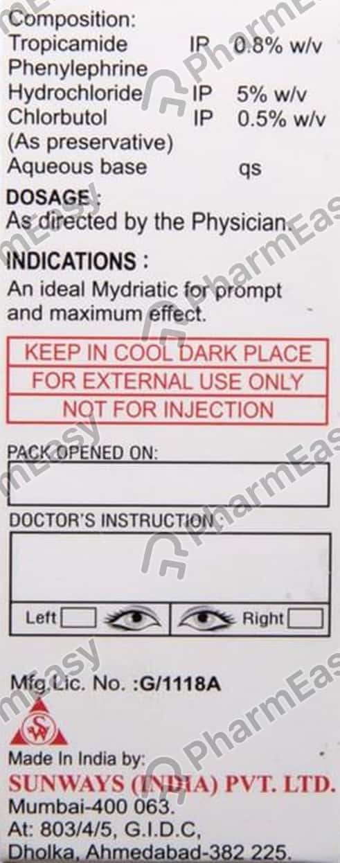 Tropicacyl Plus Eye Drops 3ml: Uses, Side Effects, Price & Dosage ...