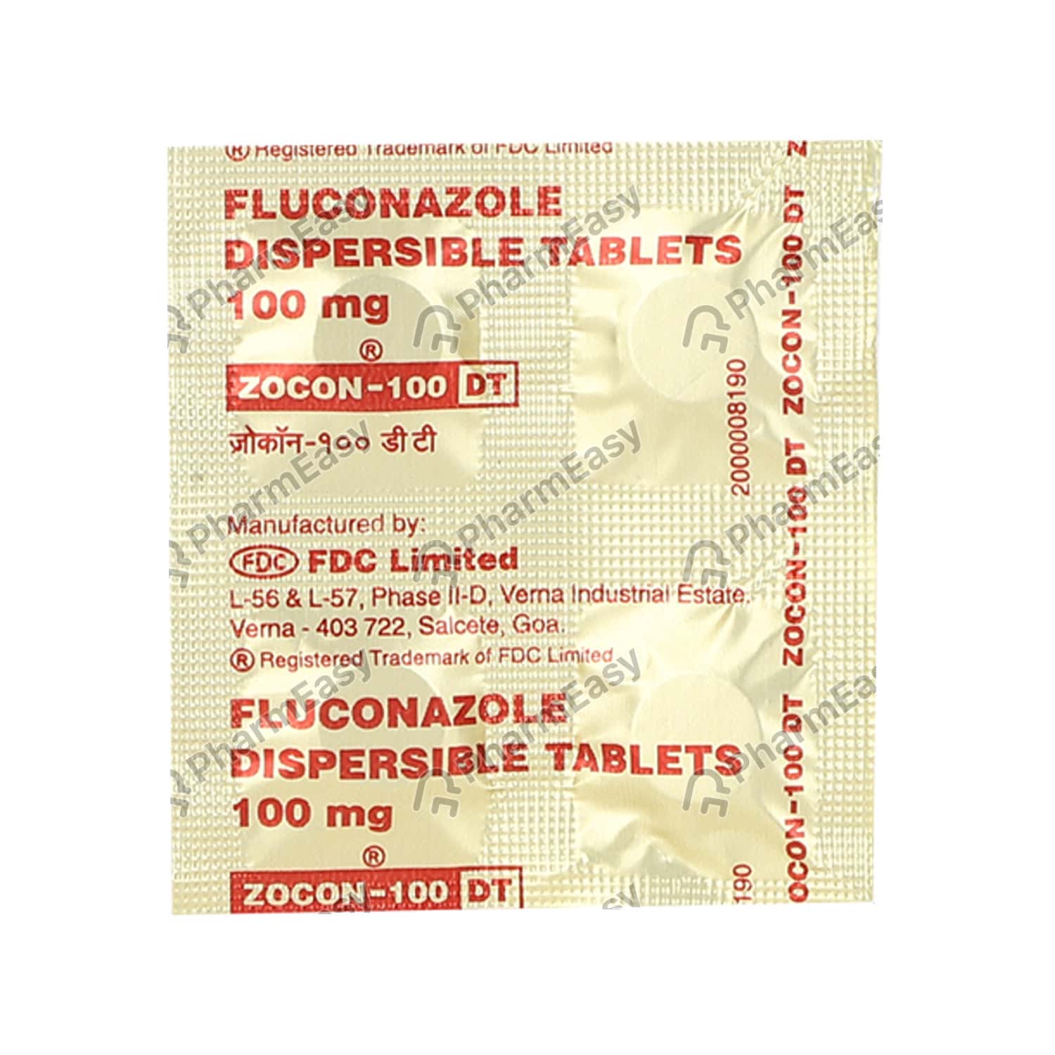 Buy Zocon Dt 100 MG Tablet (4) Online at Flat 18% OFF* | PharmEasy