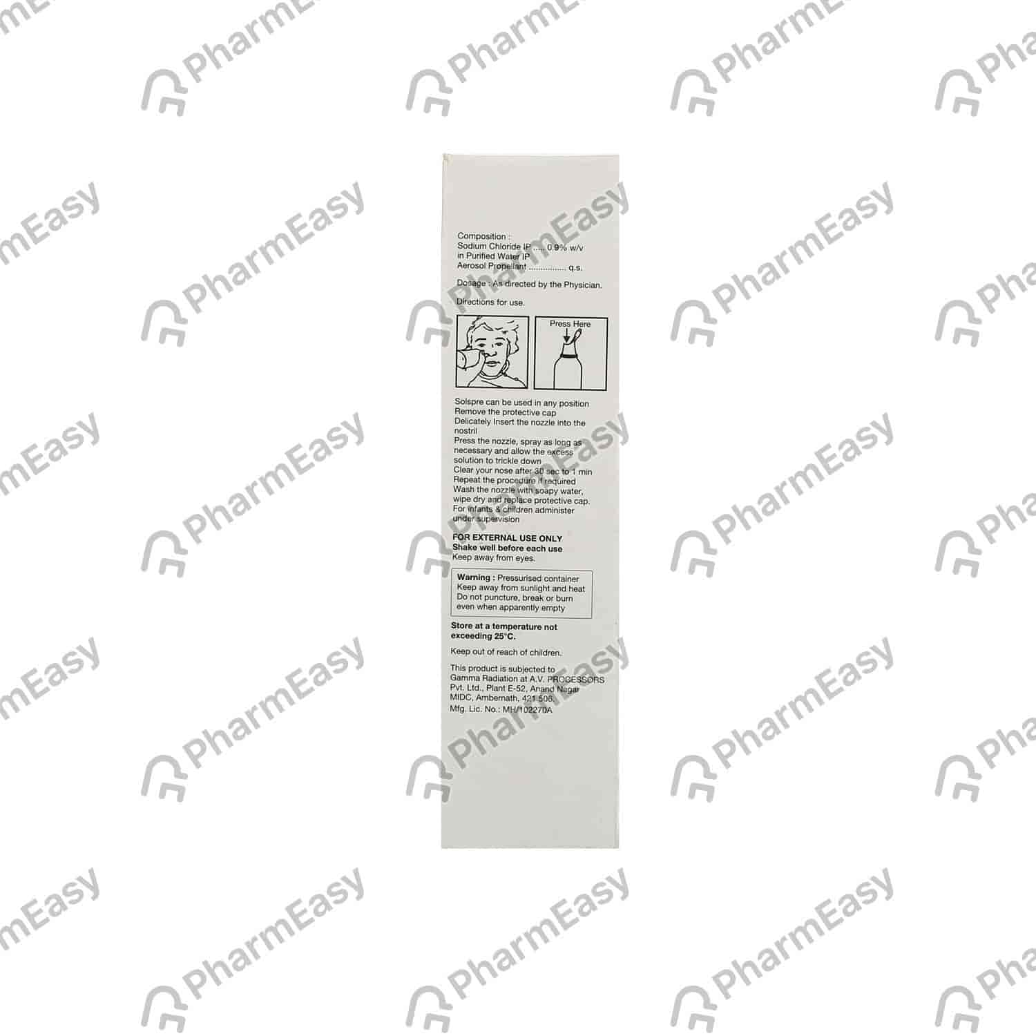 Buy Solspre Nasal Spray 100ml Online at Flat 18% OFF* | PharmEasy