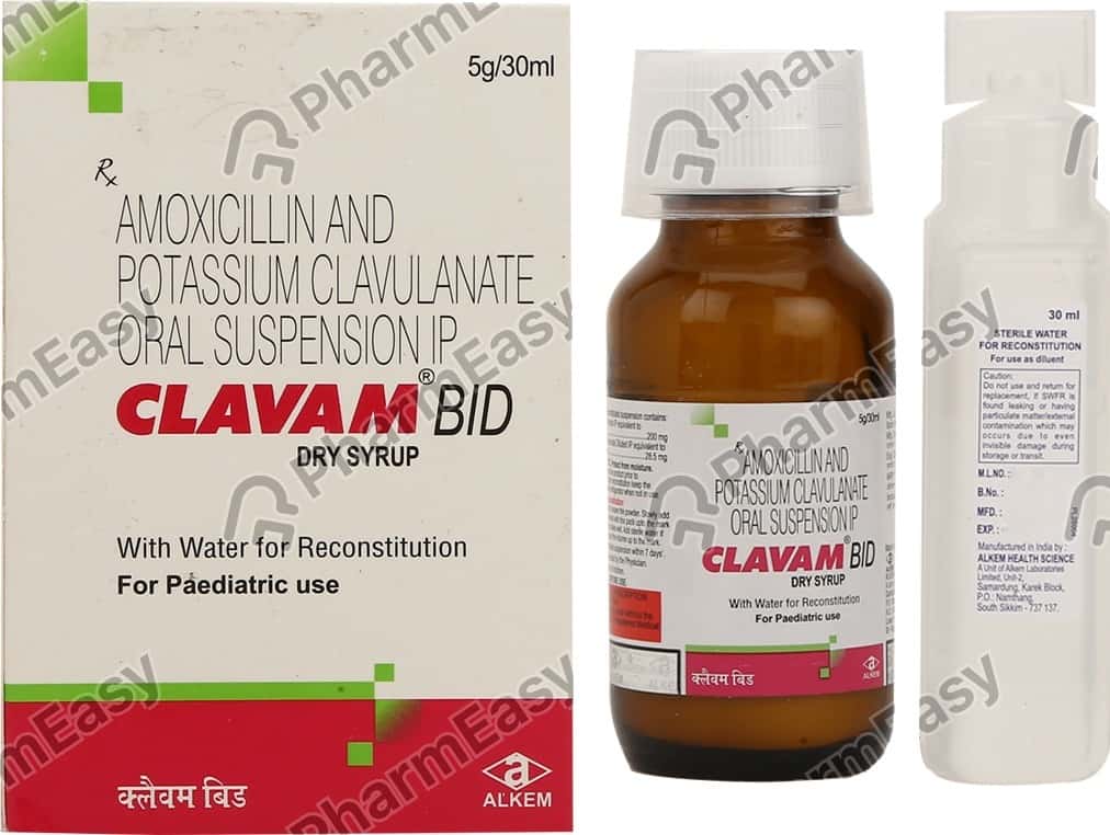 Clavam Bid Dry Syrup 30ml: Uses, Side Effects, Price & Dosage | PharmEasy