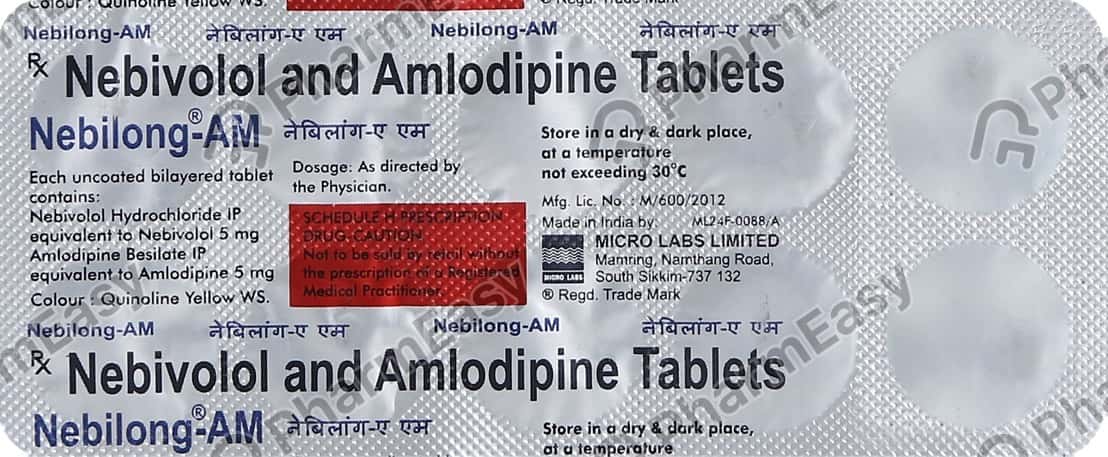 Nebilong Am Strip Of 10 Tablets: Uses, Side Effects, Price & Dosage | PharmEasy