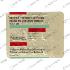 Obimet Gx1 Tablets: Uses, Side Effects, Price & Dosage | PharmEasy