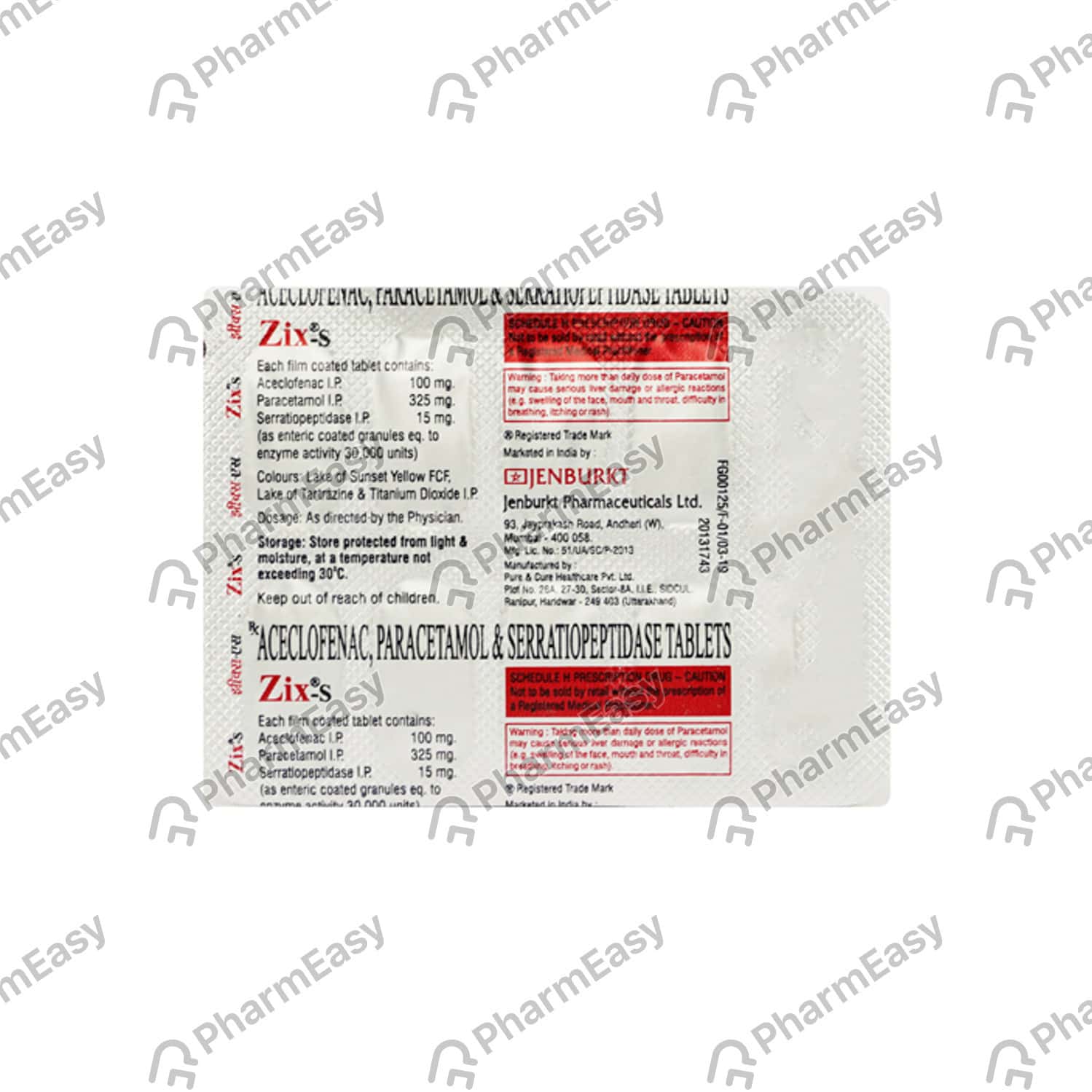 Zix S Strip Of 10 Tablets: Uses, Side Effects, Price & Dosage | PharmEasy