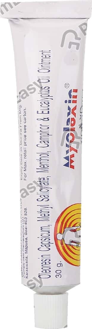 Myolaxin Oint 30gm: Uses, Side Effects, Price & Dosage | PharmEasy