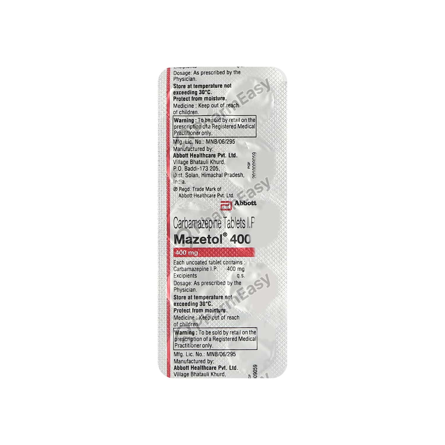 Buy Mazetol 400 MG Tablet (10) Online at Flat 18% OFF* | PharmEasy