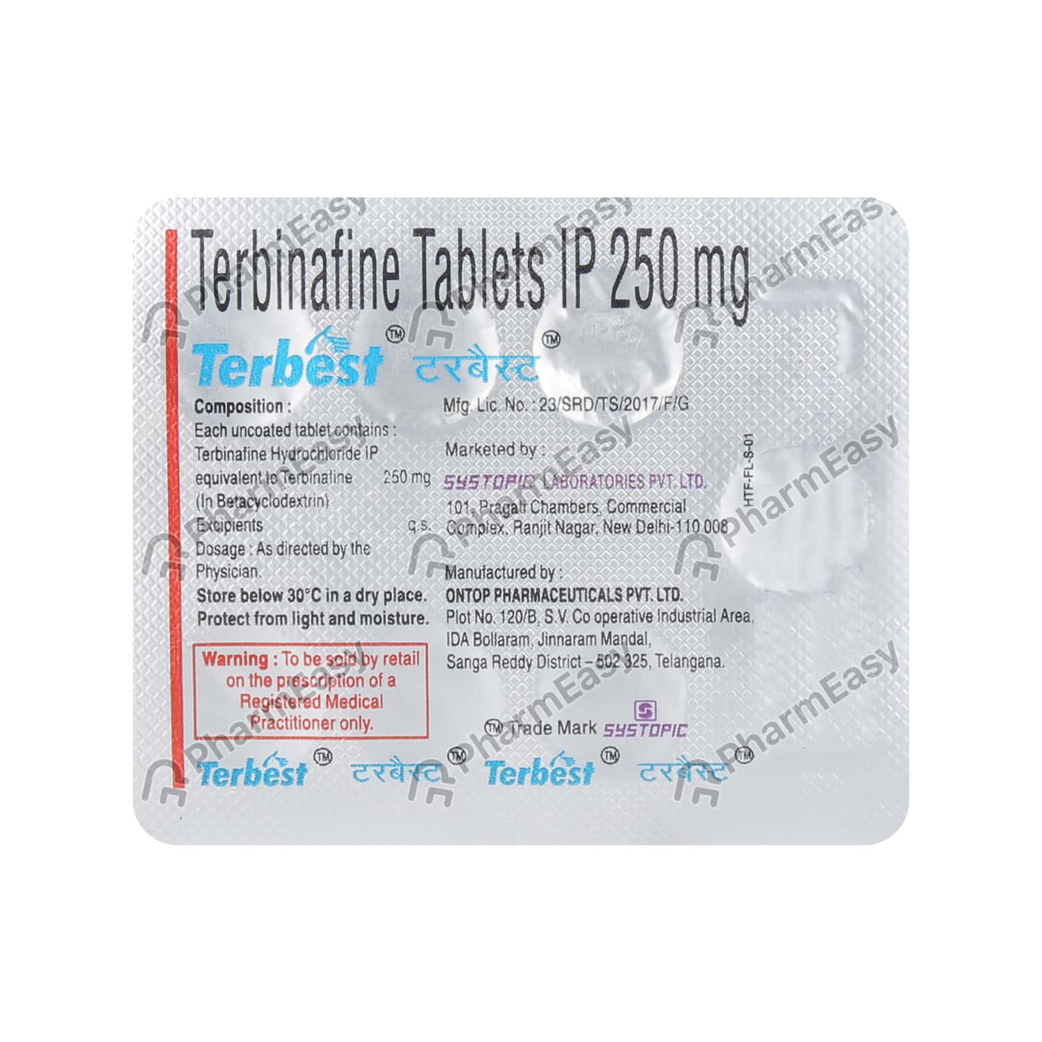 Terbest 250 MG Tablet (7) - Uses, Side Effects, Dosage, Composition ...