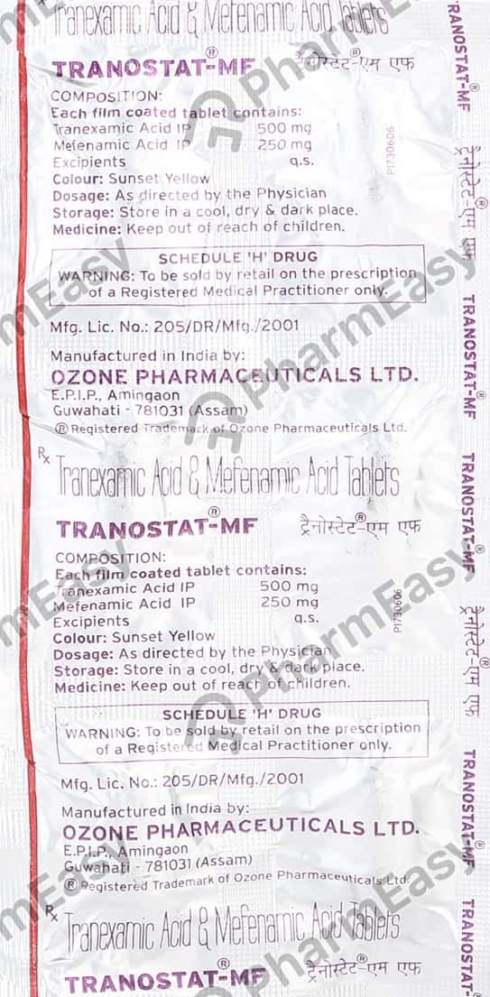 Tranostat Mf Strip Of 6 Tablets: Uses, Side Effects, Price & Dosage ...