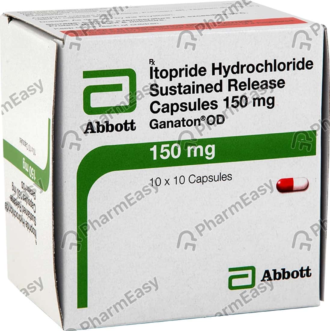 Ganaton Od 150 MG Capsule (10): Uses, Side Effects, Price & Dosage ...