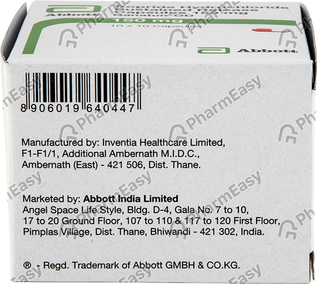 Ganaton Od 150 MG Capsule (10): Uses, Side Effects, Price & Dosage ...