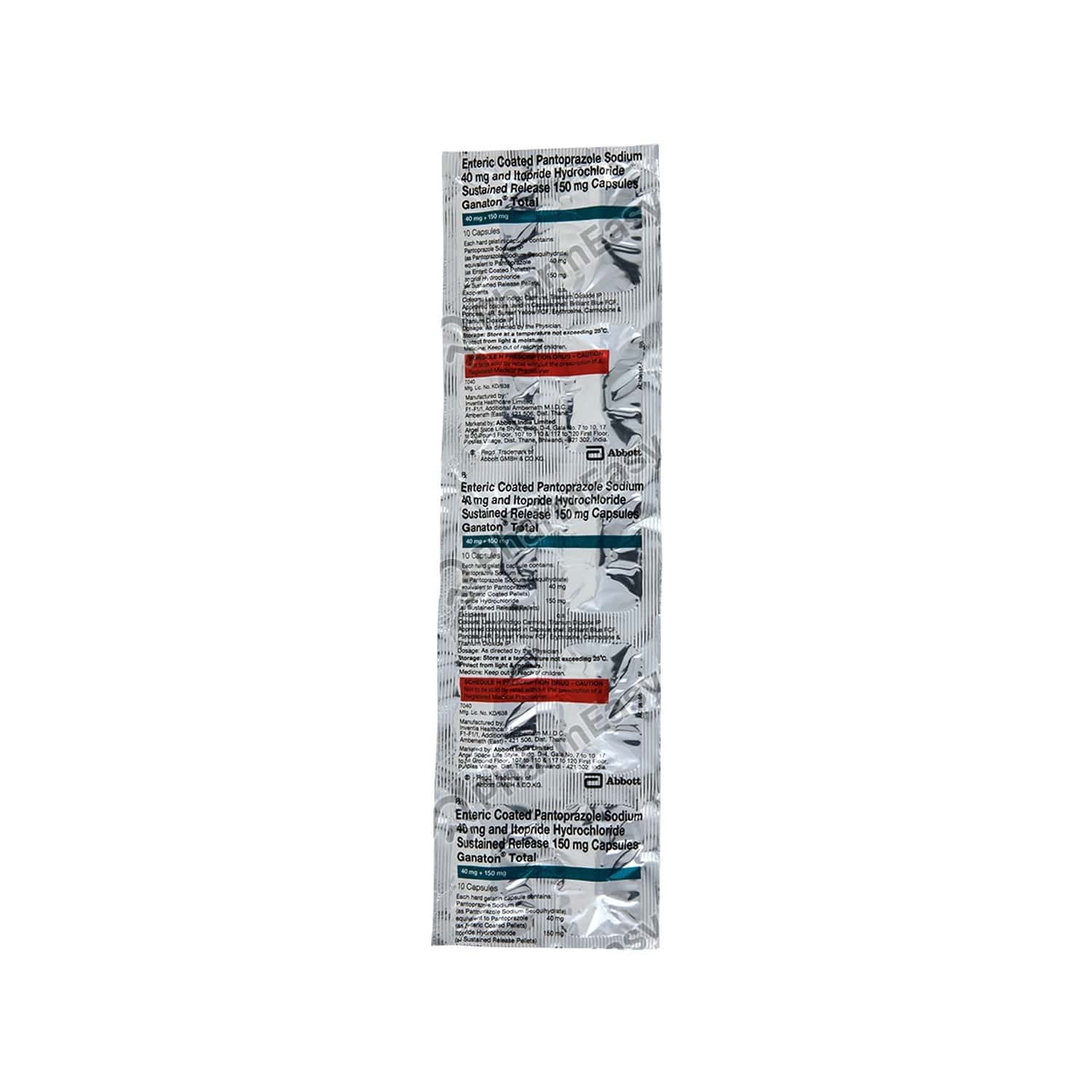 Ganaton Total Strip Of 10 Capsules - Uses, Side Effects, Dosage ...