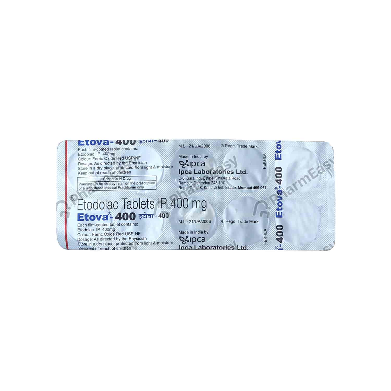 Buy Etova 400mg Tablet Online at flat 15% off | PharmEasy