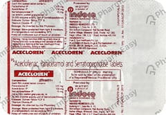 Acecloren Strip Of 10 Tablets: Uses, Side Effects, Price & Dosage ...