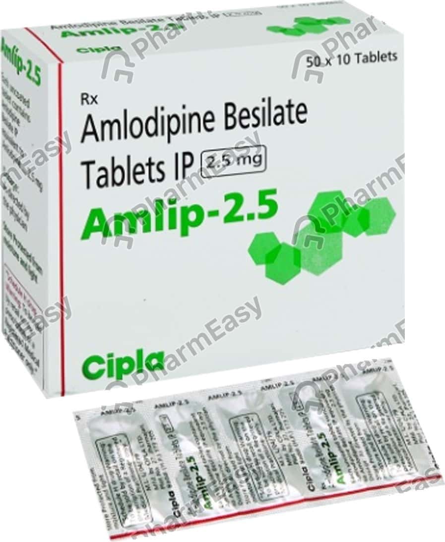 Amlip 2.5 MG Tablet (10): Uses, Side Effects, Price & Dosage | PharmEasy