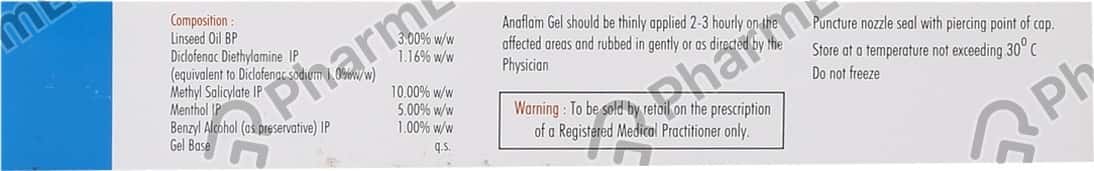 Anaflam Gel: Uses, Side Effects, Price & Dosage | PharmEasy