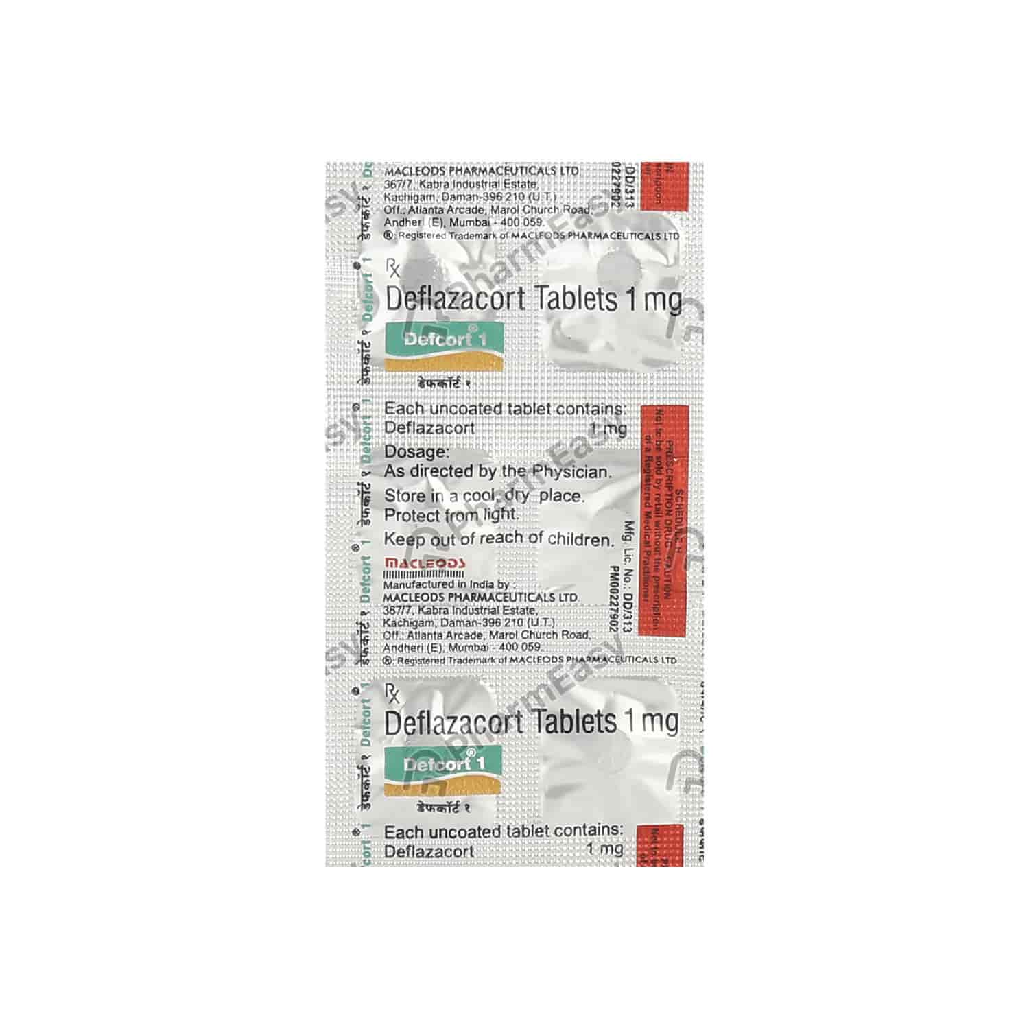 Defcort 1mg Tab - Uses, Side Effects, Dosage, Composition & Price ...