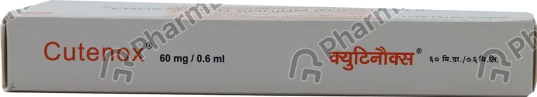 Cutenox 60 MG Injection (0.6): Uses, Side Effects, Price & Dosage ...