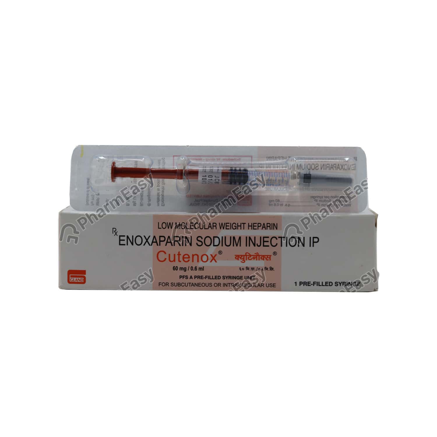 Cutenox 60 MG Pre-Filled Syringe (0.6) - Uses, Side Effects, Dosage ...