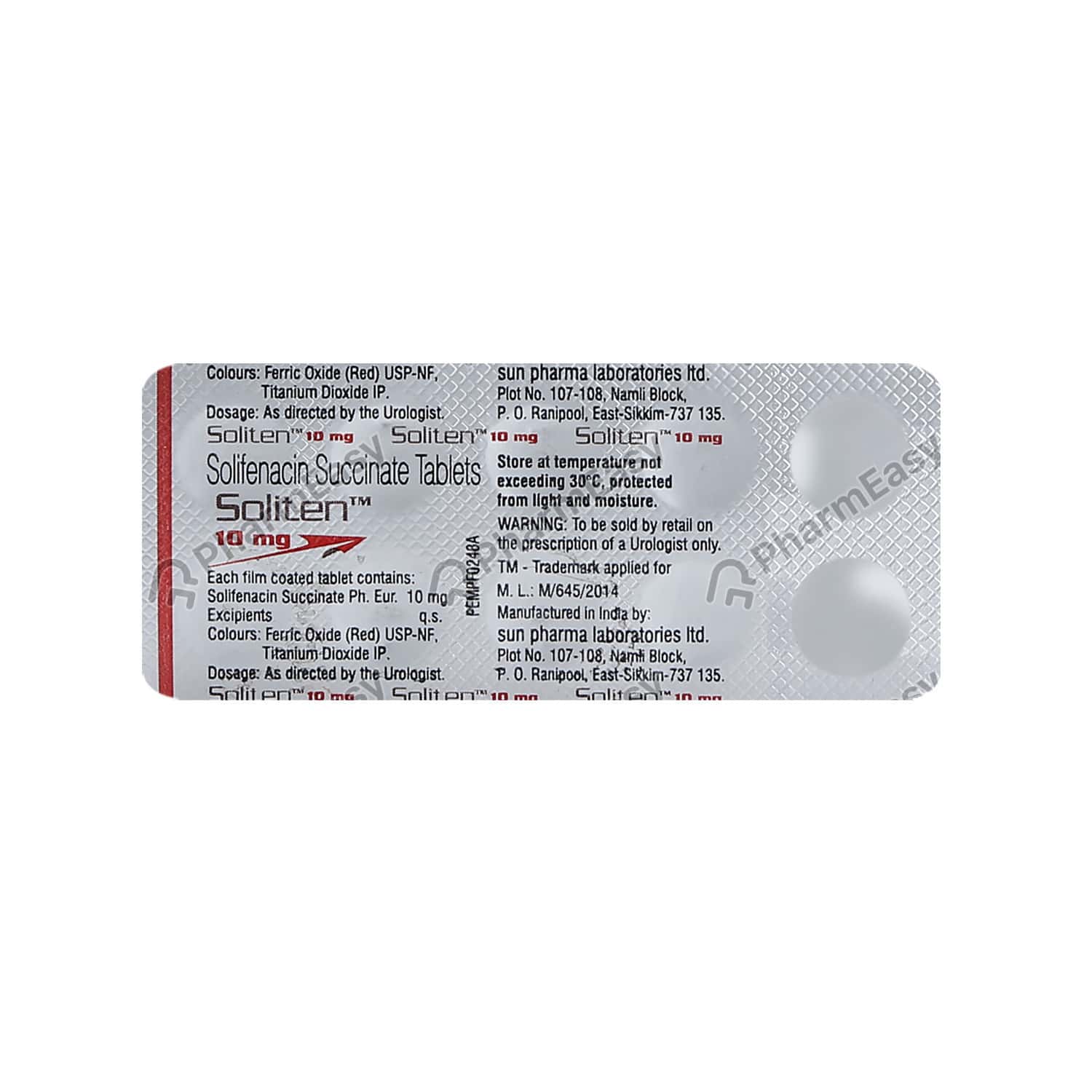 Soliten 10 MG Tablet (10) - Uses, Side Effects, Dosage, Composition ...
