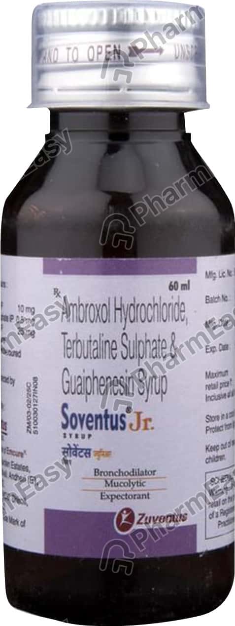 Soventus Jr Bottle Of 60ml Syrup: Uses, Side Effects, Price & Dosage ...