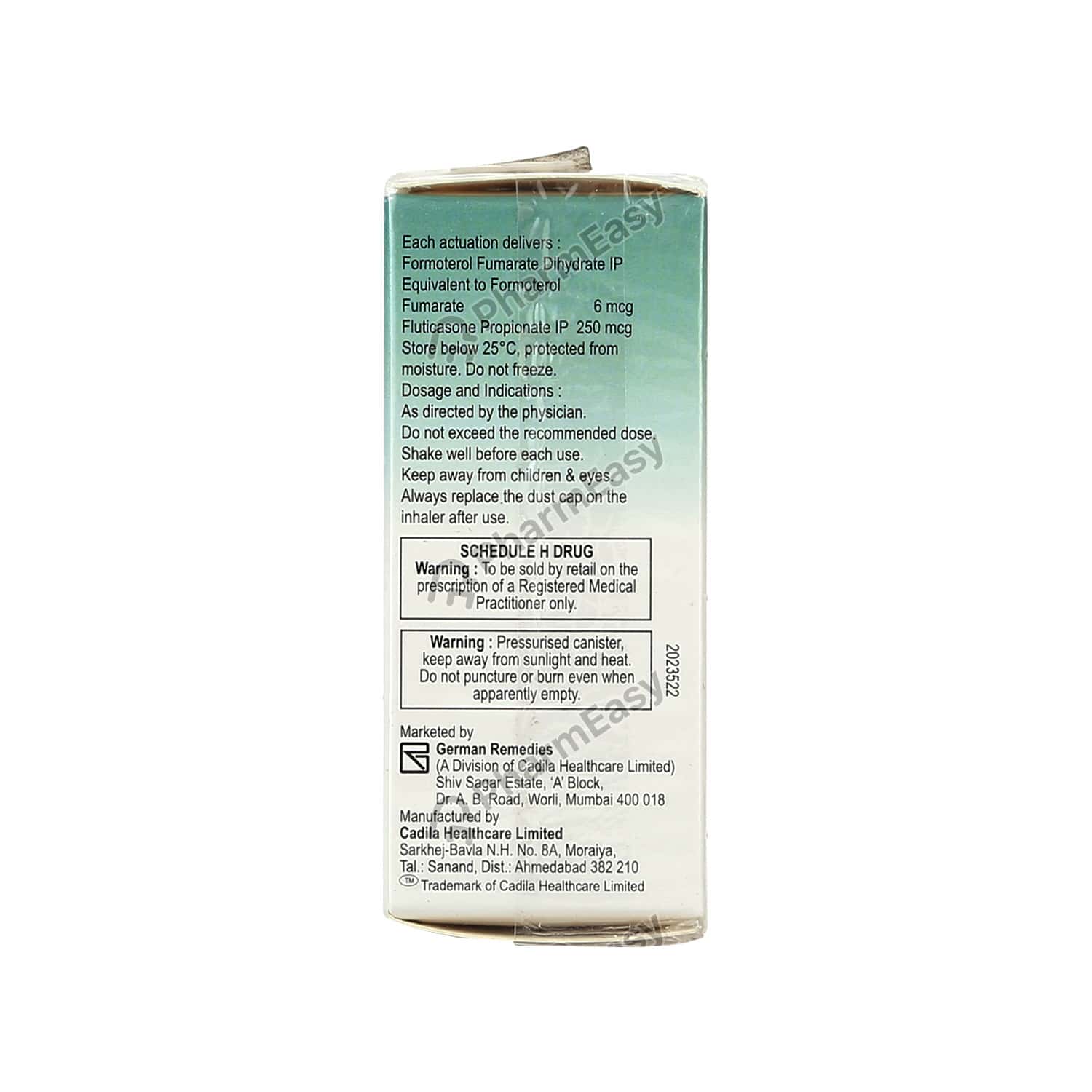 Buy Formosone 250mcg Inhaler 120md Online at Flat 18% OFF* | PharmEasy