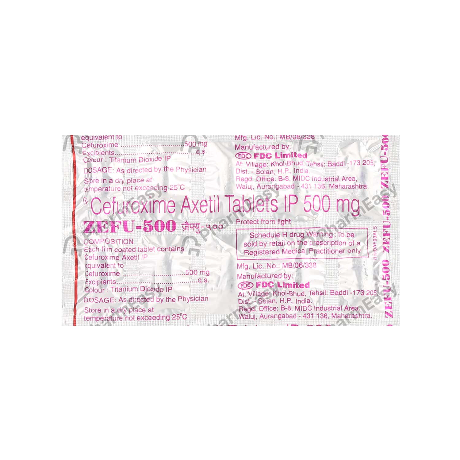 Zefu 500 MG Tablet (10) - Uses, Side Effects, Dosage, Composition ...