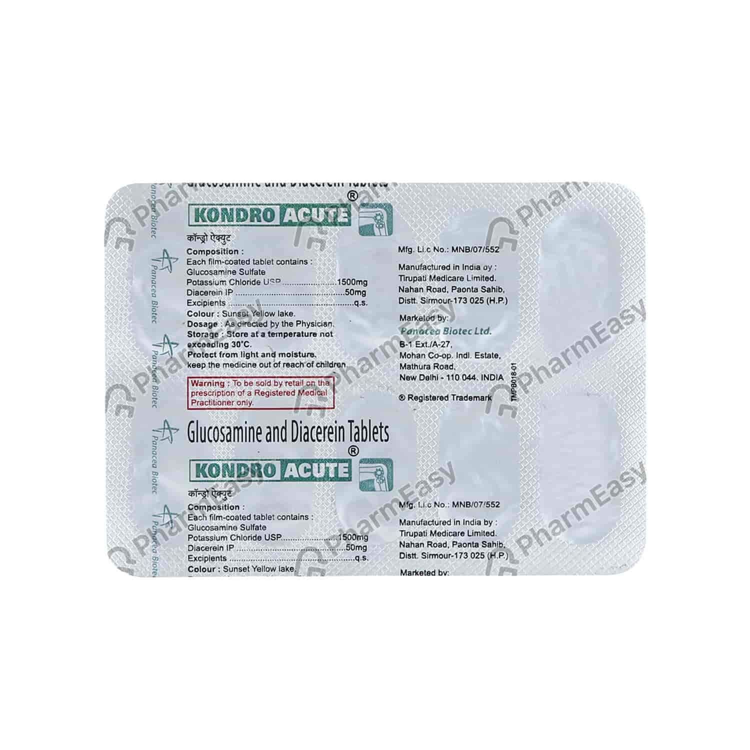 Buy Kondro Acute Tablet Online at Flat 18% OFF* | PharmEasy