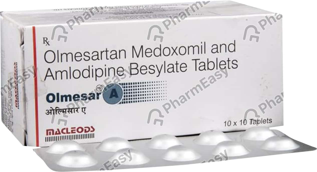 Olmesar A 20mg Strip Of 10 Tablets: Uses, Side Effects, Price & Dosage ...