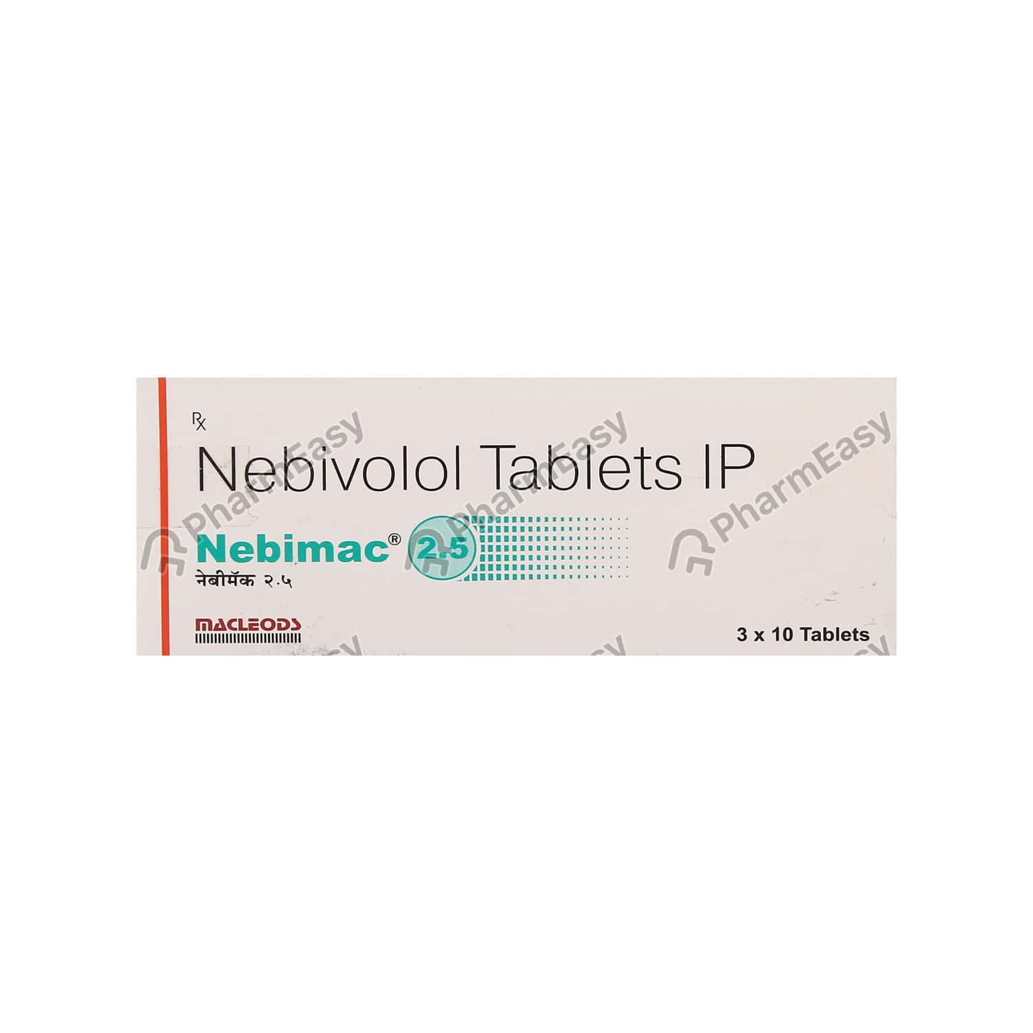 Buy Nebimac 2.5 MG Tablet (10) Online at Flat 18% OFF* | PharmEasy