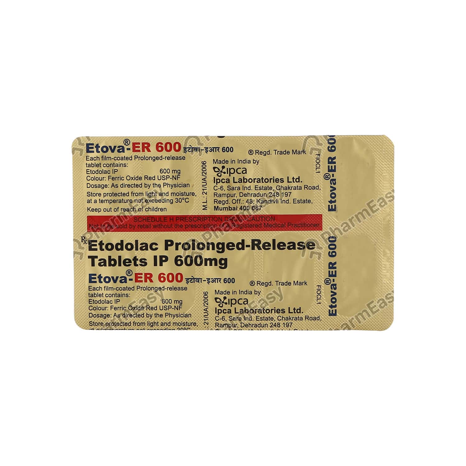 Etova Er 600 MG Tablet (10) - Uses, Side Effects, Dosage, Composition ...