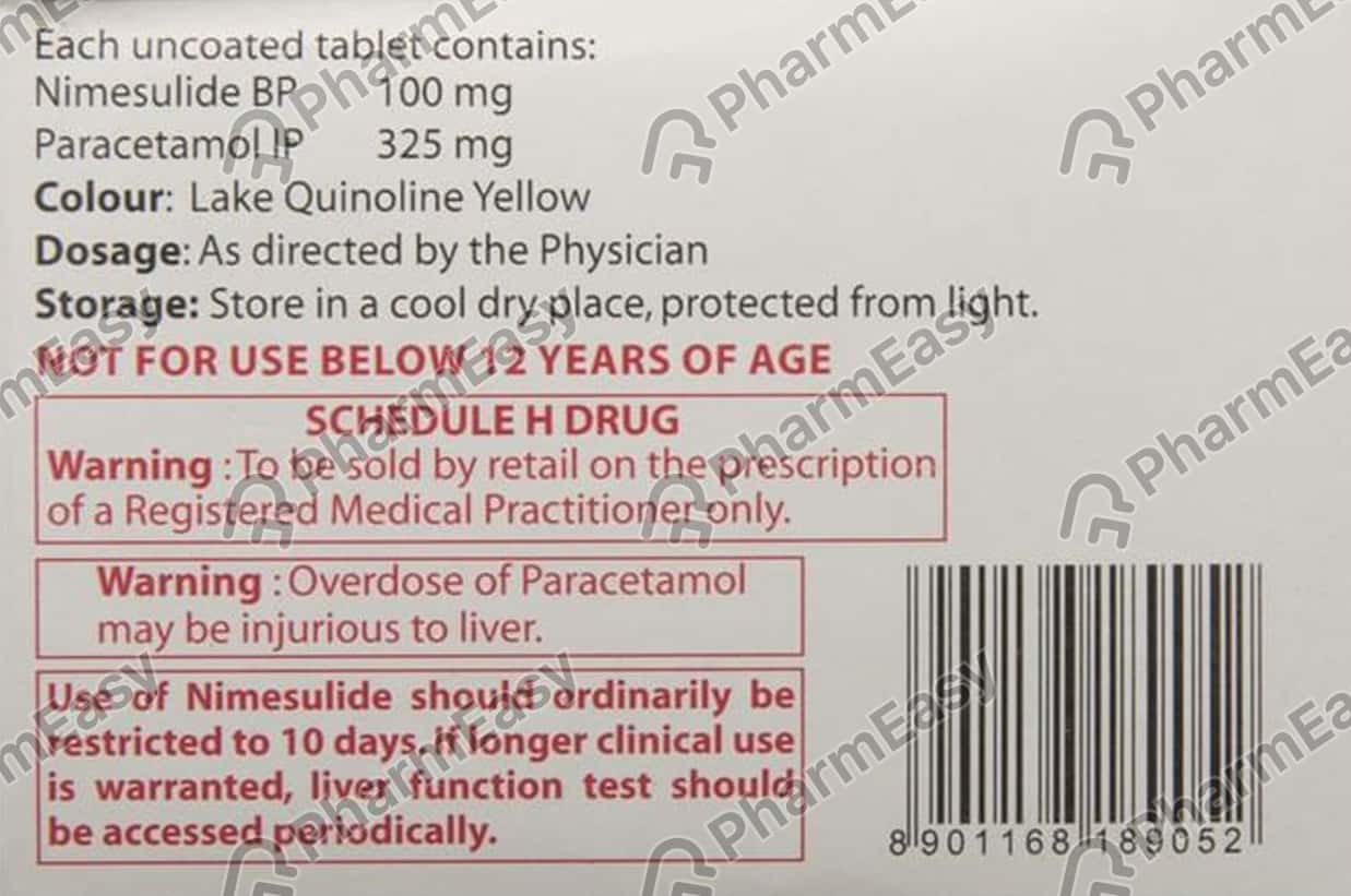 Nimulid Hf Strip Of 10 Tablets: Uses, Side Effects, Price, Dosage ...