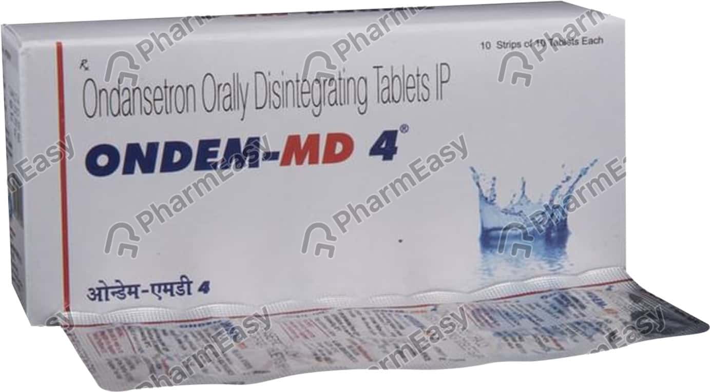 Ondem 4 MG Tablet (10): Uses, Side Effects, Price, Dosage & Composition ...