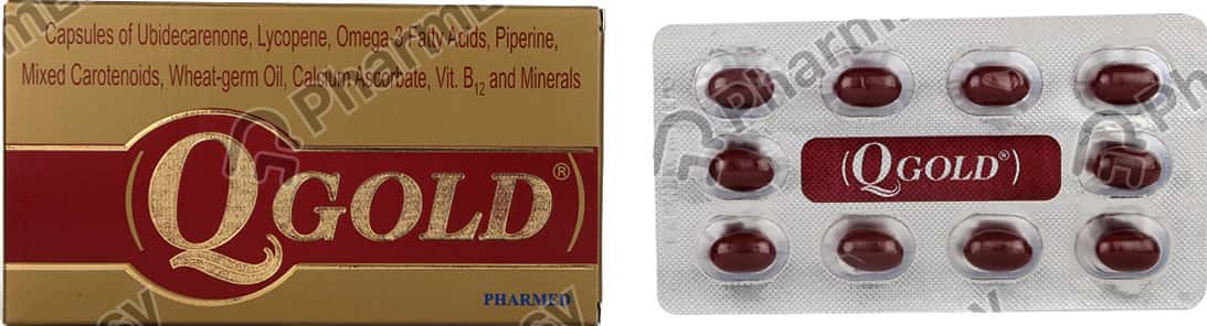 Q Gold Strip Of 10 Softgel Capsules: Uses, Side Effects, Price & Dosage | PharmEasy