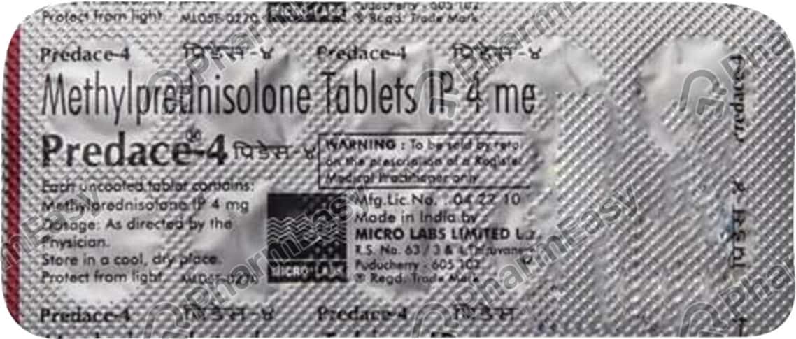 Predace 4 MG Tablet (10): Uses, Side Effects, Price & Dosage | PharmEasy