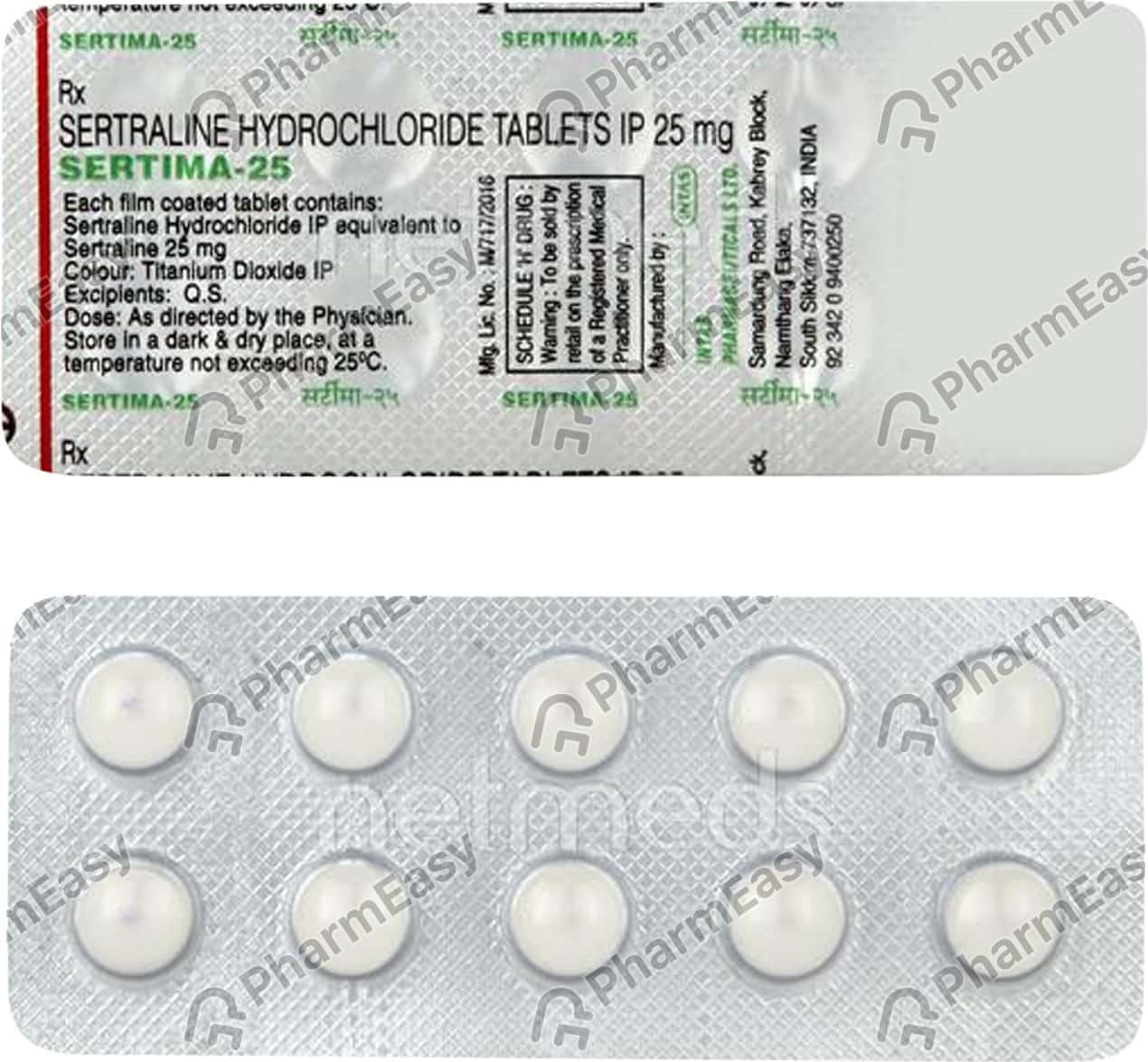 Sertima 25 MG Tablet (10): Uses, Side Effects, Price & Dosage | PharmEasy