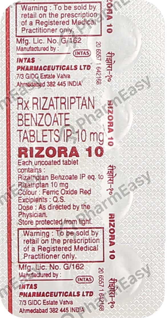 Maxalt Rpd 10 MG Tablet (10): Uses, Side Effects, Price & Dosage | PharmEasy