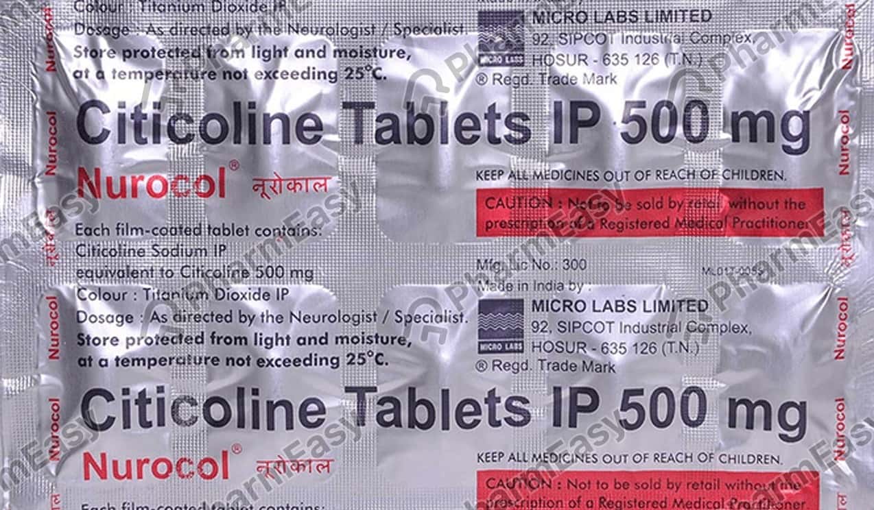 Nurocol 500 MG Tablet (10): Uses, Side Effects, Price & Dosage | PharmEasy