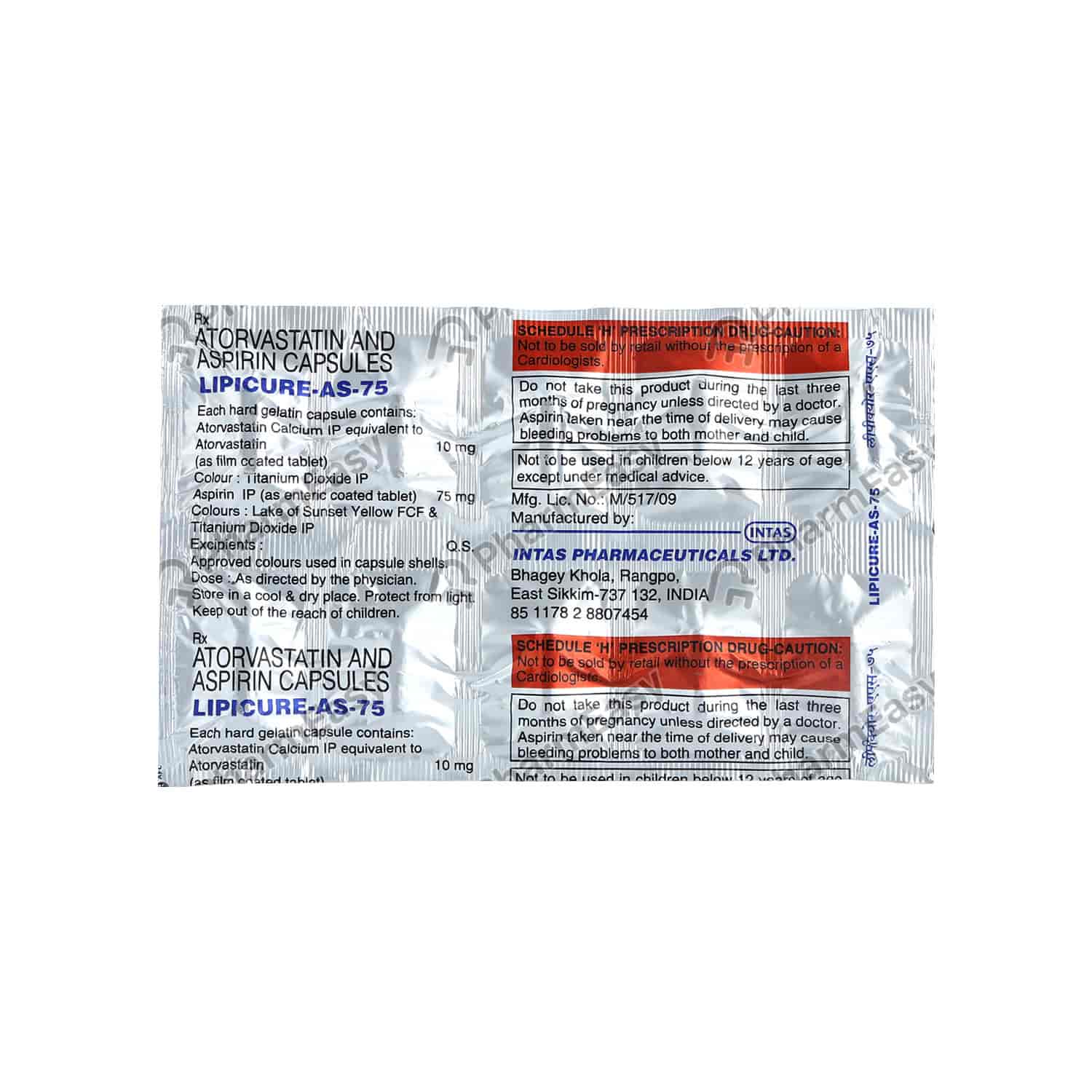 Lipicure As 75mg Capsule 10'S - Uses, Side Effects, Dosage, Composition ...