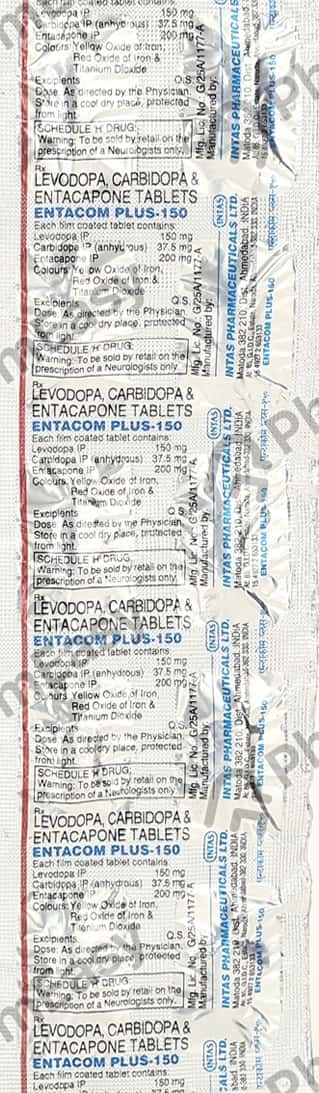 Entacom Plus 150mg Strip Of 10 Tablets: Uses, Side Effects, Price ...