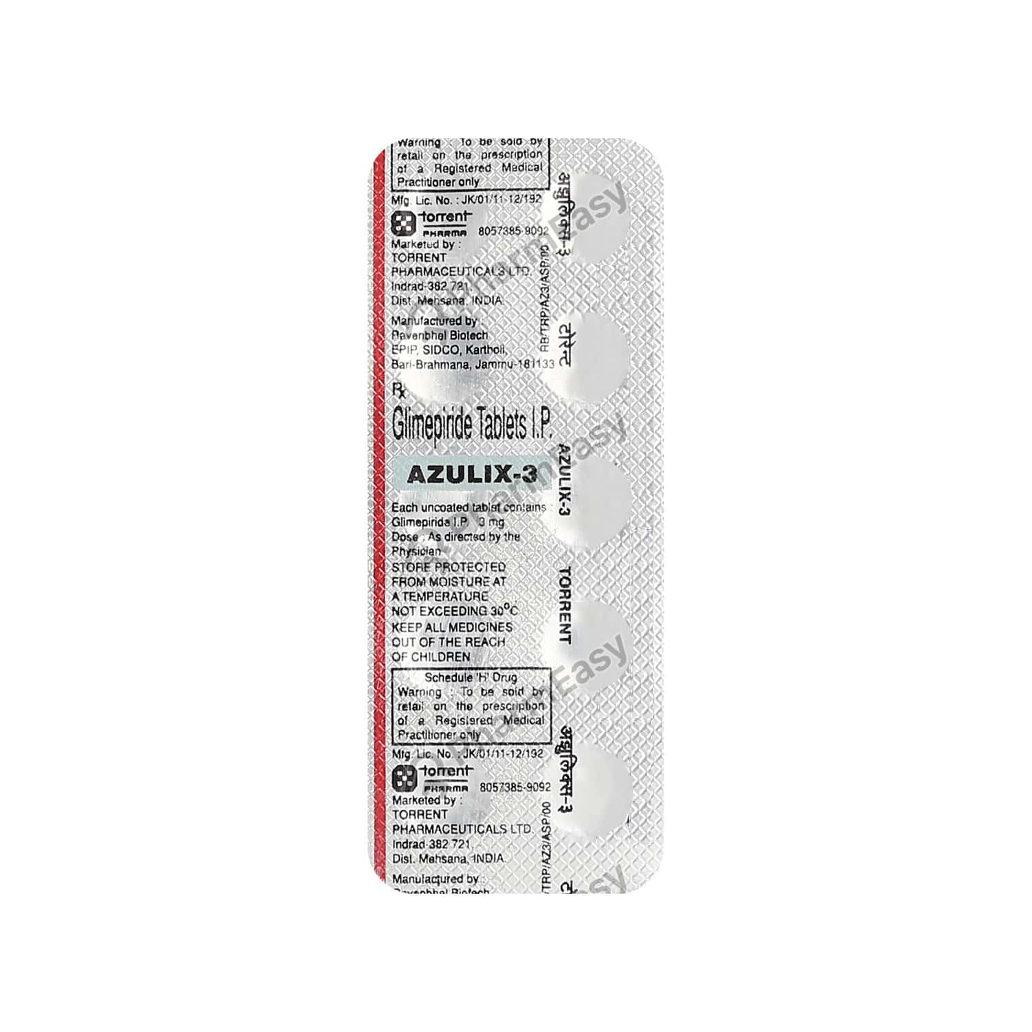 Azulix 3 MG Tablet (10) - Uses, Side Effects, Dosage, Composition ...
