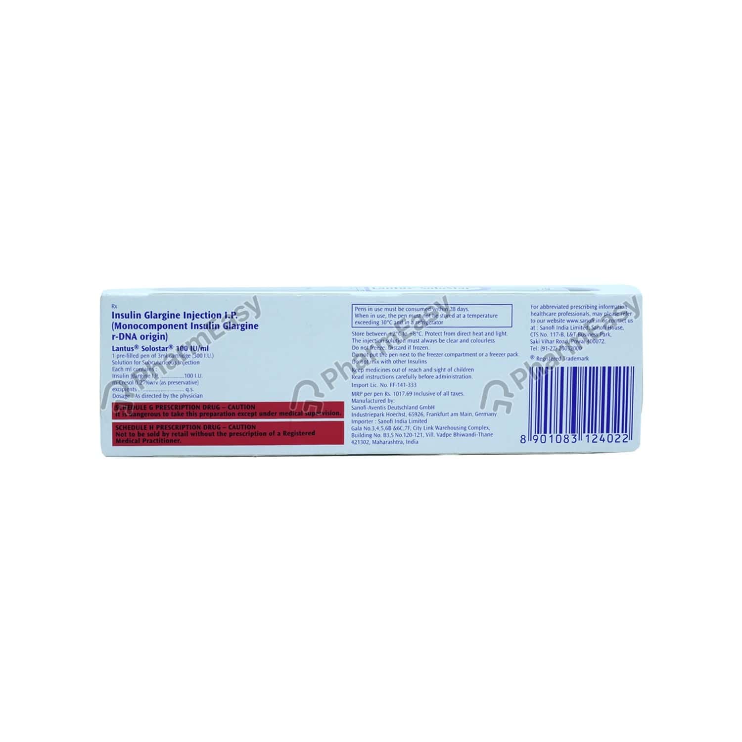 Lantus Solostar 100 IU Solution For Injection (3) - Uses, Side Effects ...