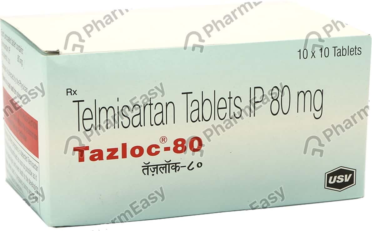 Tazloc 80 MG Tablet (10): Uses, Side Effects, Price & Dosage | PharmEasy