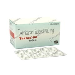 Tazloc 80 MG Tablet (10) - Uses, Side Effects, Dosage, Composition ...