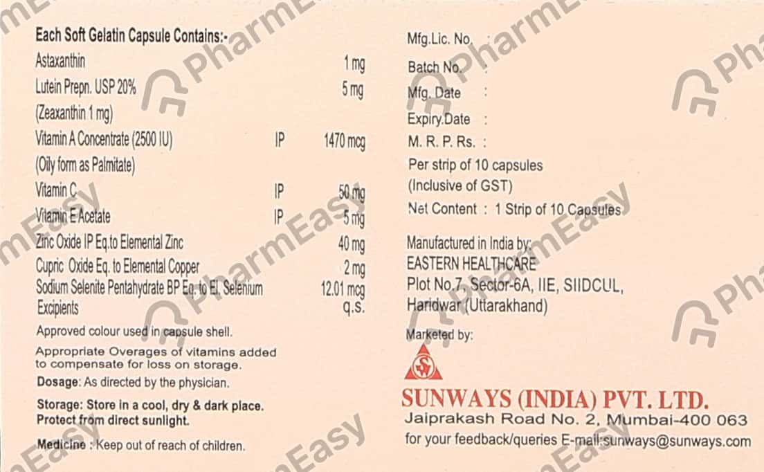 Buy Astagold Strip Of 10 Capsules Online at Flat 15% OFF | PharmEasy