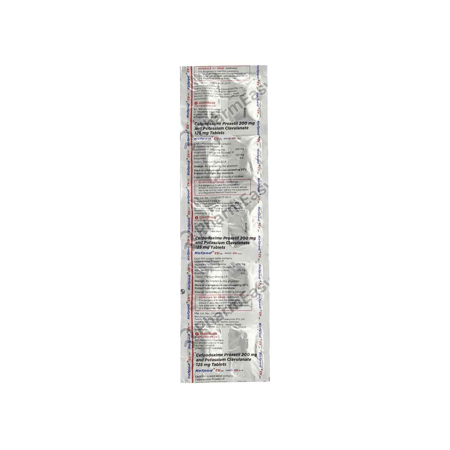 Kefpod Cv 200mg Tab 10'S - Uses, Side Effects, Dosage, Composition ...
