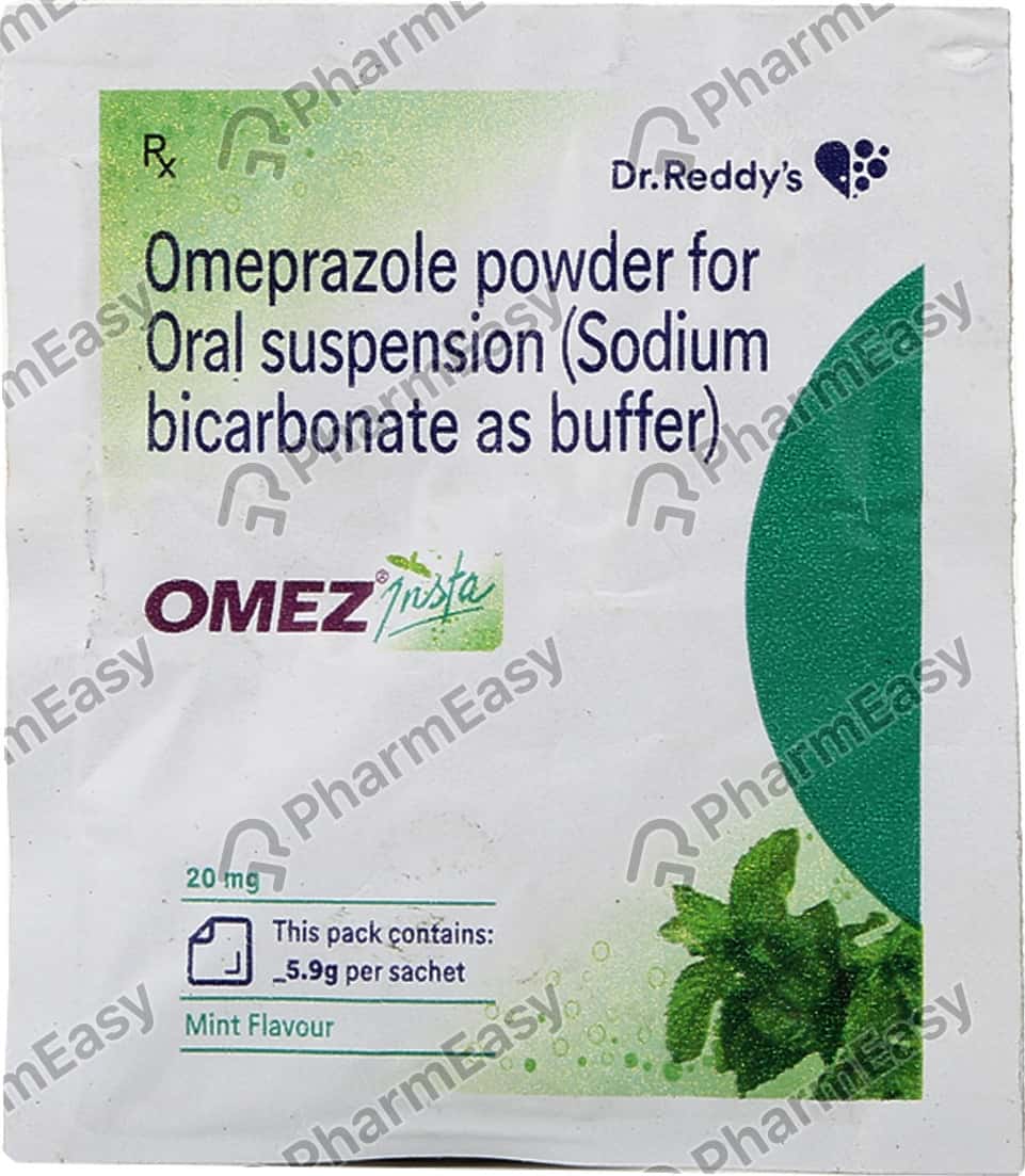 Omez Insta 20 MG Oral Powder (5.9): Uses, Side Effects, Price & Dosage ...