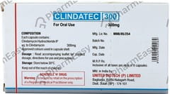Clindatec 300 MG Capsule (8): Uses, Side Effects, Price & Dosage ...
