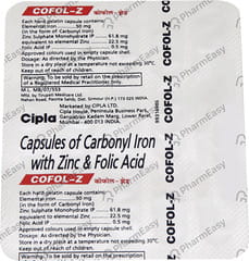 Cofol Z Capsule: Uses, Side-effects, Price, Dosage & More Info - PharmEasy
